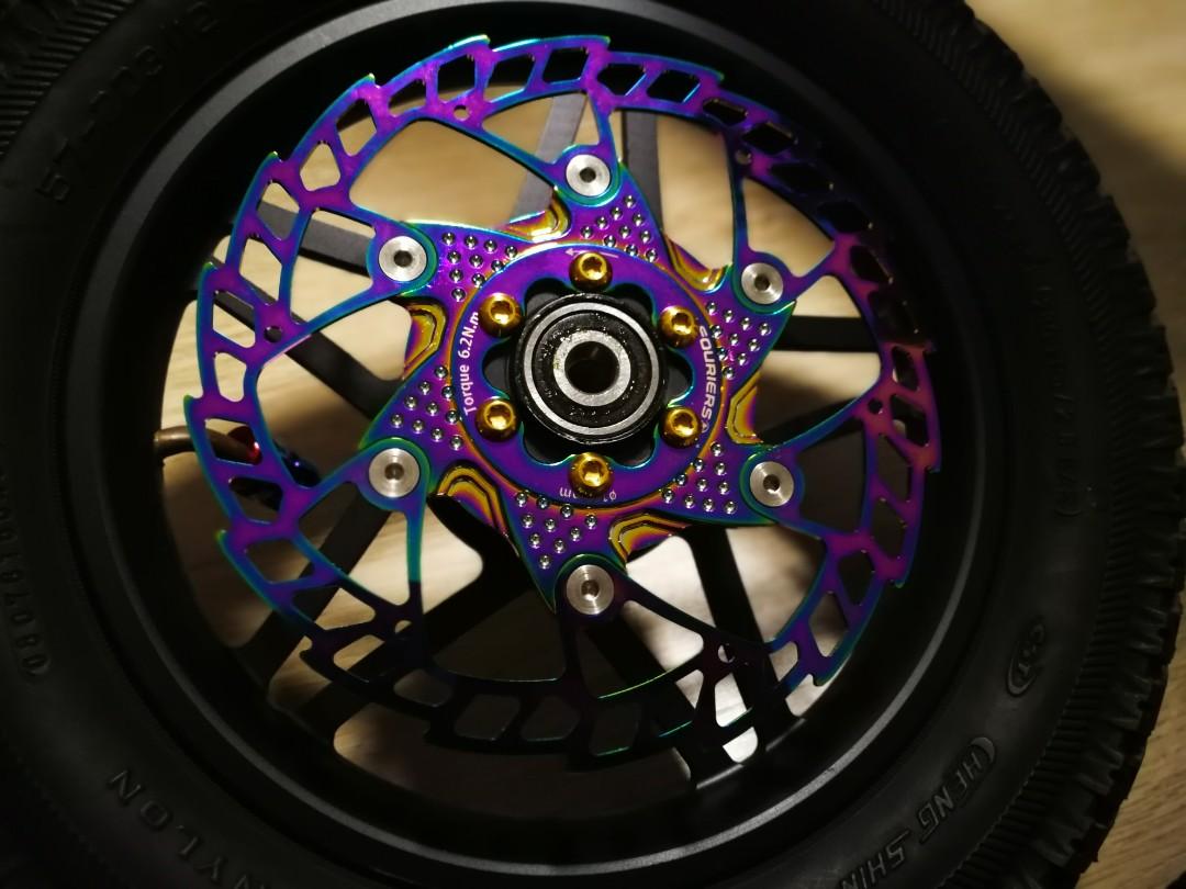 Fouriers disc rotor titanium oil slick 160mm, Sports Equipment ...