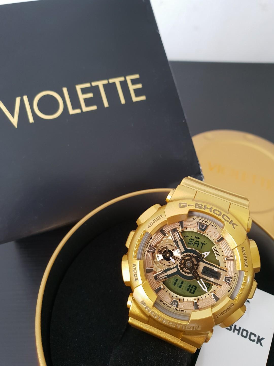 G Shock Violette Gold Watch, Luxury, Watches on Carousell