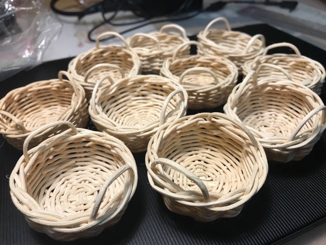 [Hand Crafted] Mini Woven Baskets, Hobbies & Toys, Stationery & Craft ...