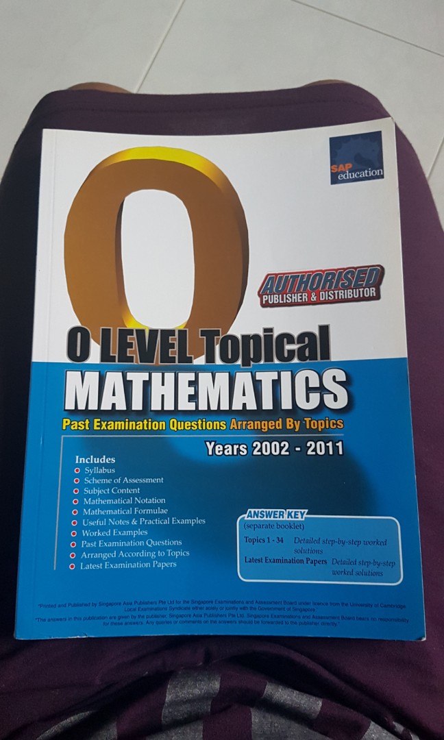 O LEVEL Mathematics Assessment book, Hobbies & Toys, Books & Magazines ...