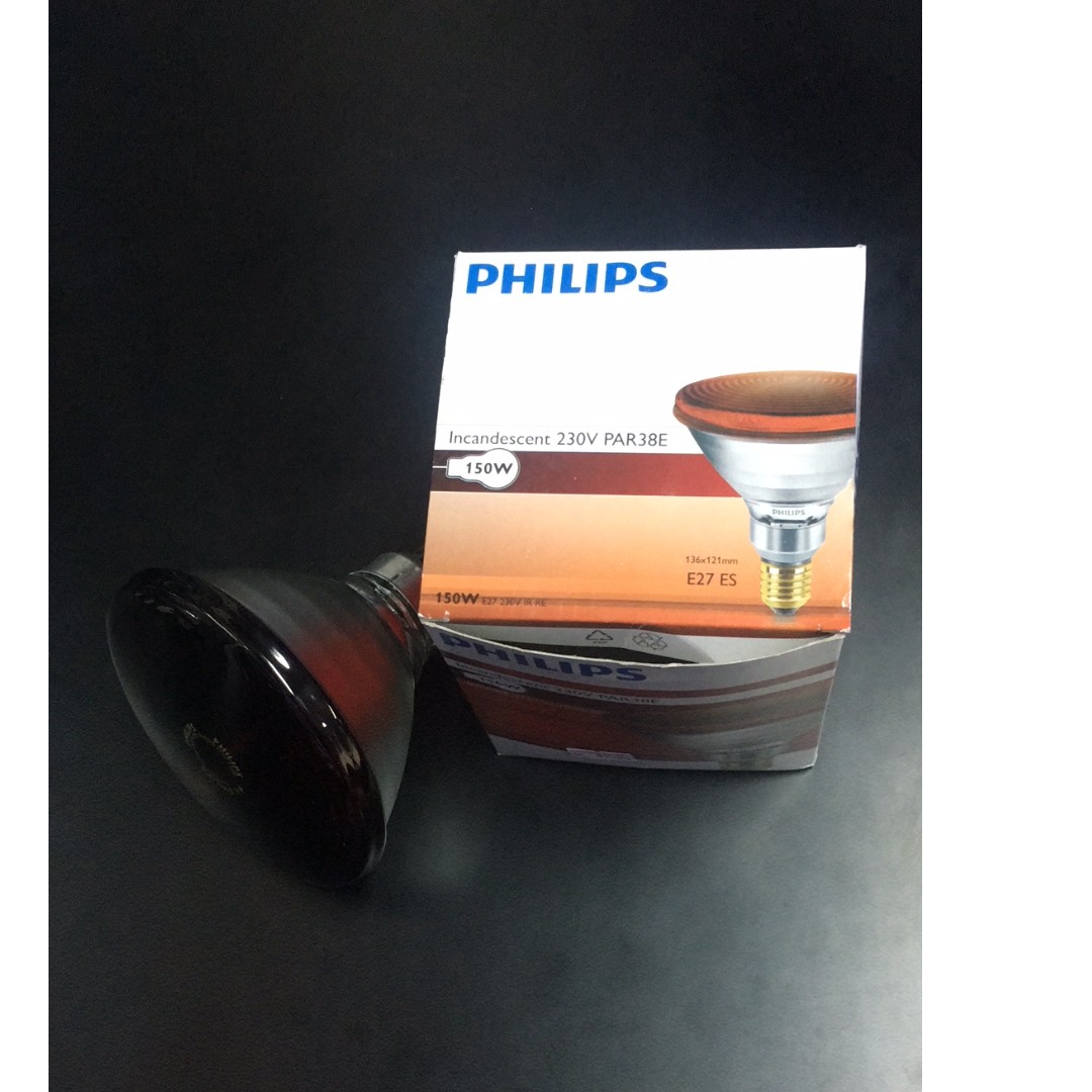 PHILIPS GENUICE 150W INCANDESCENT INFRARED BULB 230V E27 PAR38E FOR ...