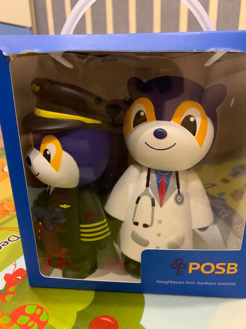 POSB coin bank ( pilot and doctor squirrel ), Hobbies & Toys, Toys ...