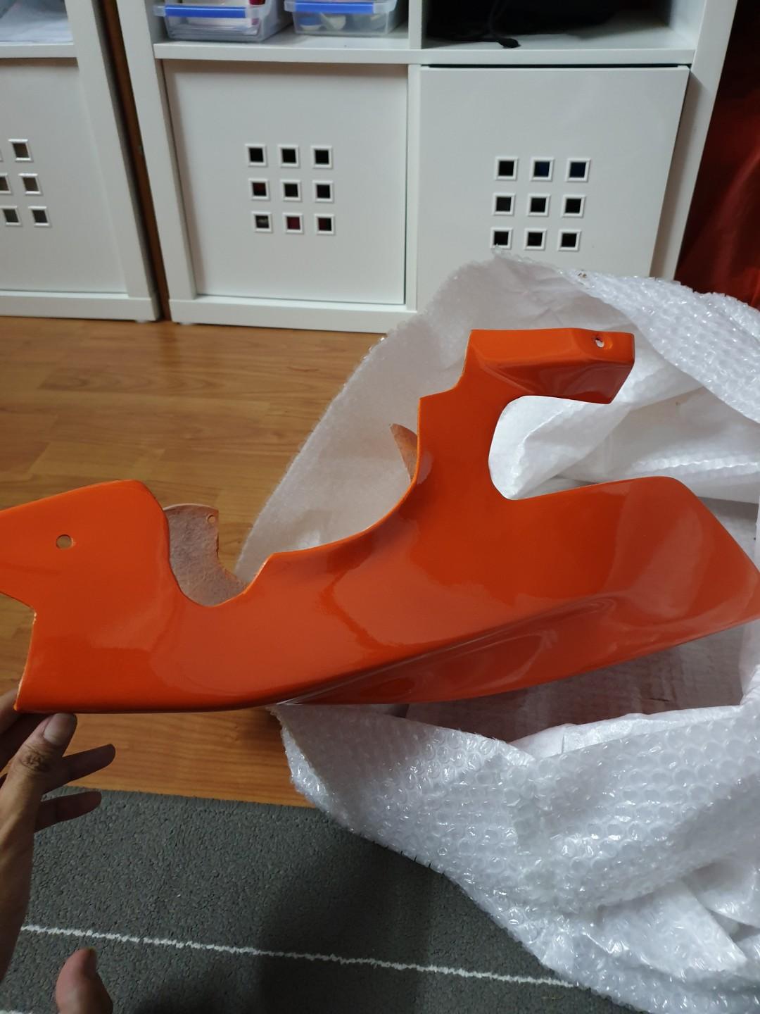 Racing Belly Pan for RC 200(glossy orange), Motorcycles, Motorcycle ...