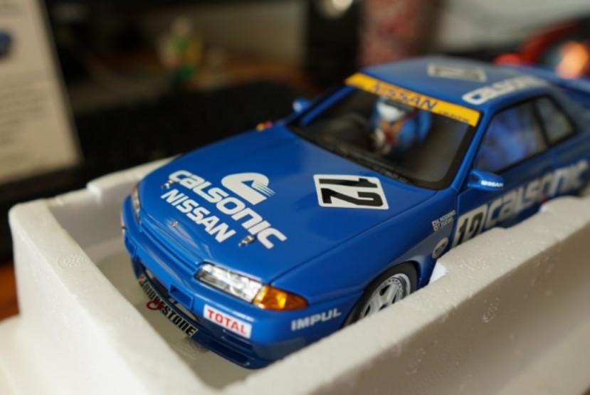 RARE! 1:18 NISSAN SKYLINE GT-R (R32) GROUP A 1990 CALSONIC #12 SPECIAL EDITION (WITH DRIVER ...