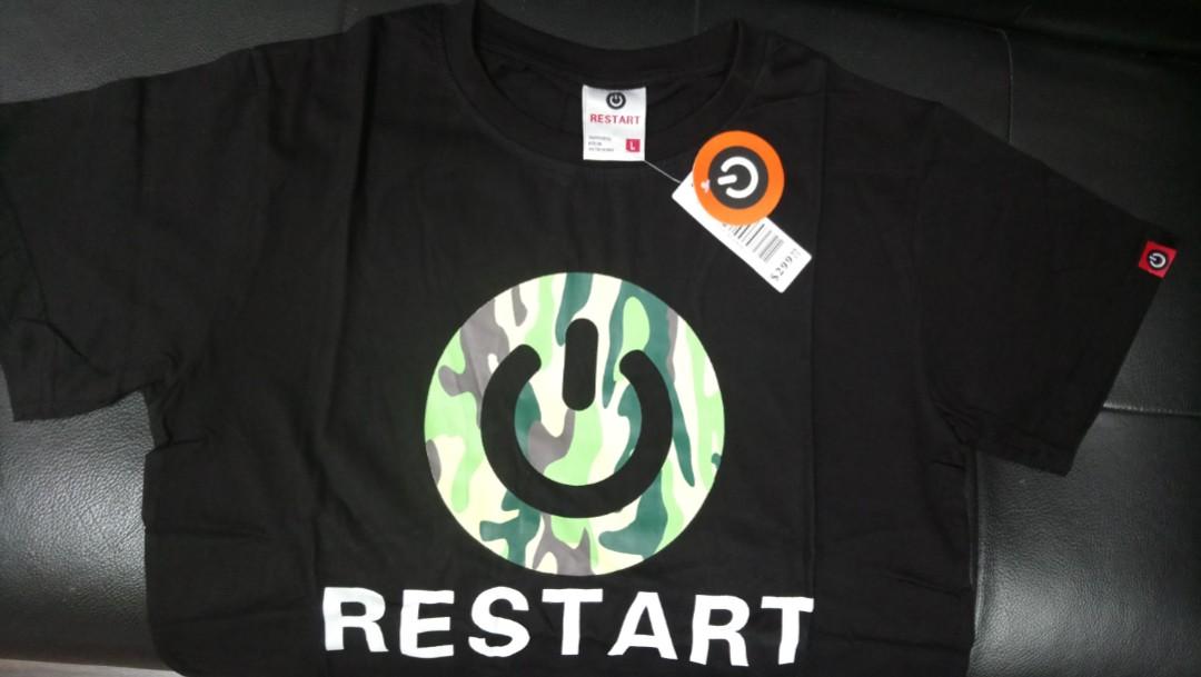 Restart Tee, 女裝, 上衣, T-shirt - Carousell