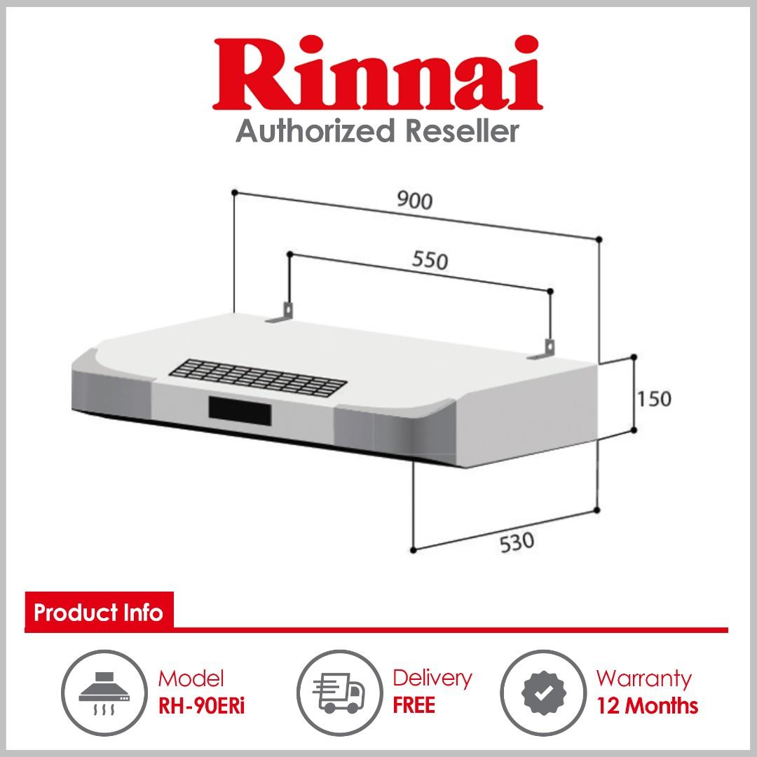 Rinnai (RH-90ERi) Slimline Hood, TV & Home Appliances, Kitchen Appliances, BBQ, Grills & Hotpots ...