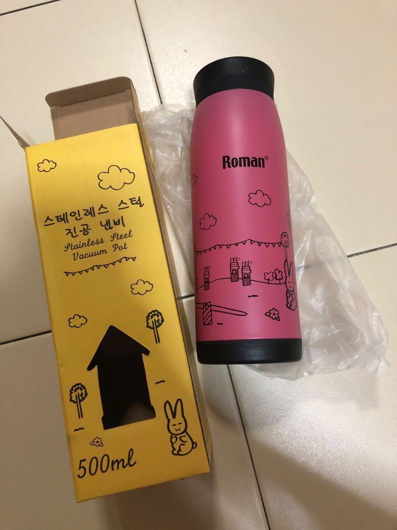 Roman stainless steel vacuum flask water bottle, Furniture & Home ...