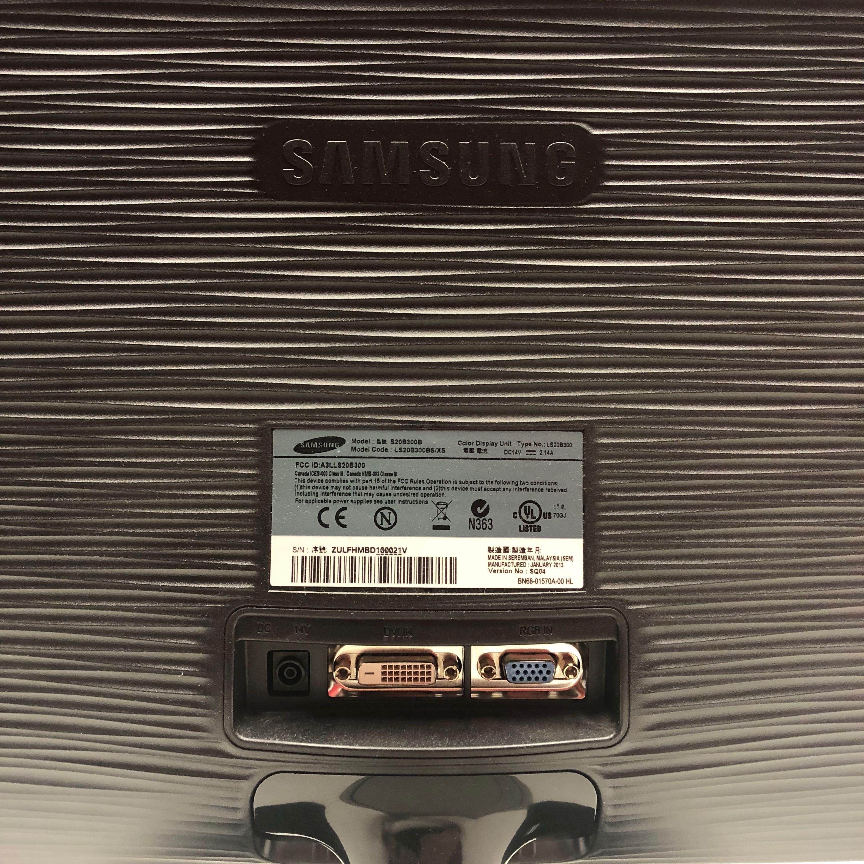 Samsung 20-inch LED Monitor, Computers & Tech, Parts & Accessories ...