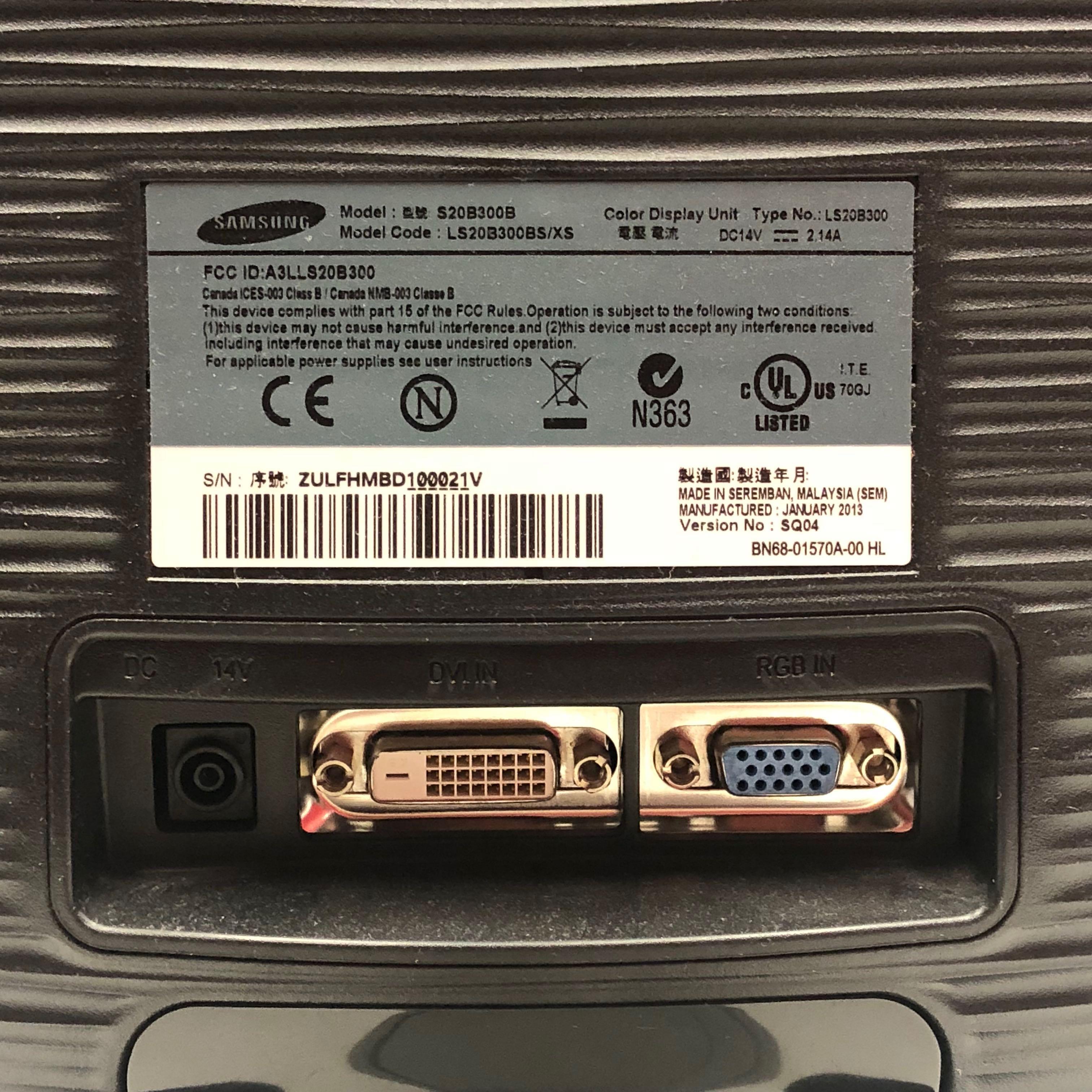 Samsung 20-inch LED Monitor, Computers & Tech, Parts & Accessories ...