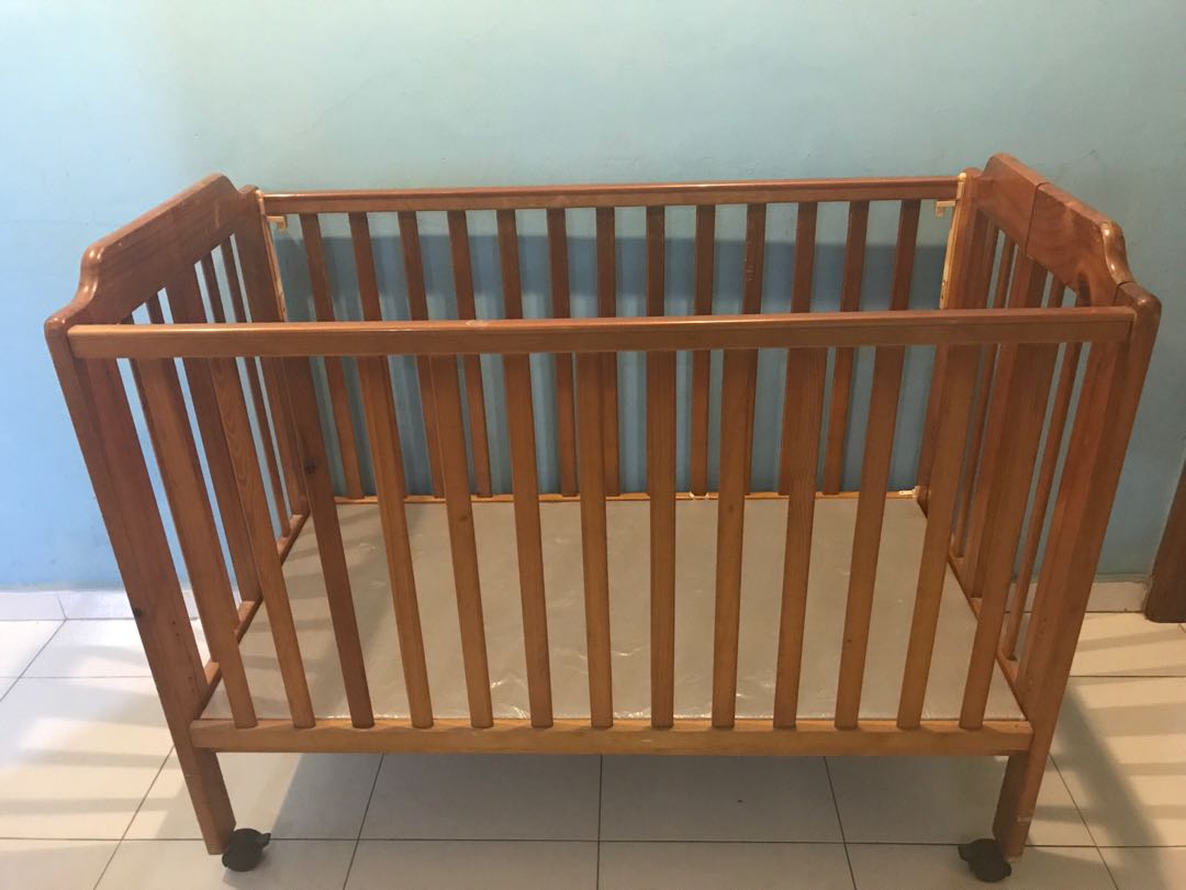Brown Baby Cot, Babies & Kids, Baby Nursery & Kids Furniture, Cots ...