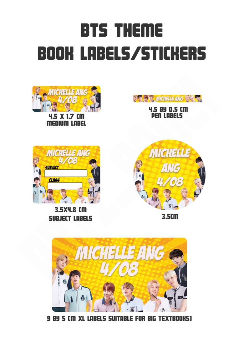 BTS Sticker Label, Everything Else on Carousell