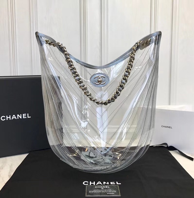 Chanel transparent bag, Luxury, Bags & Wallets on Carousell
