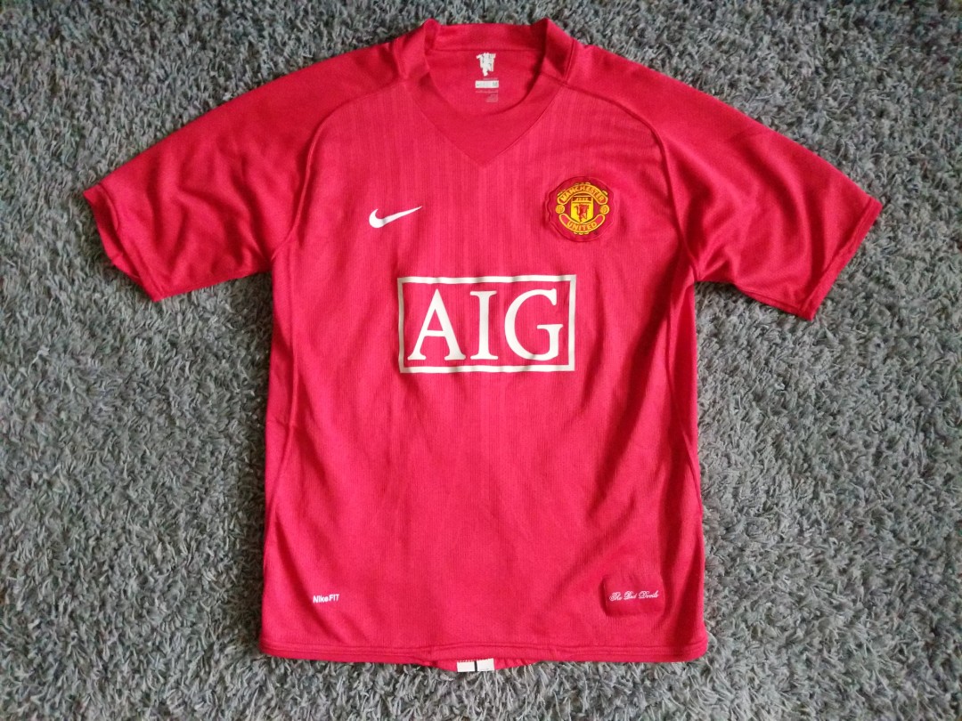 Manchester United Nike Home Jersey 2007/08, Men's Fashion, Activewear ...