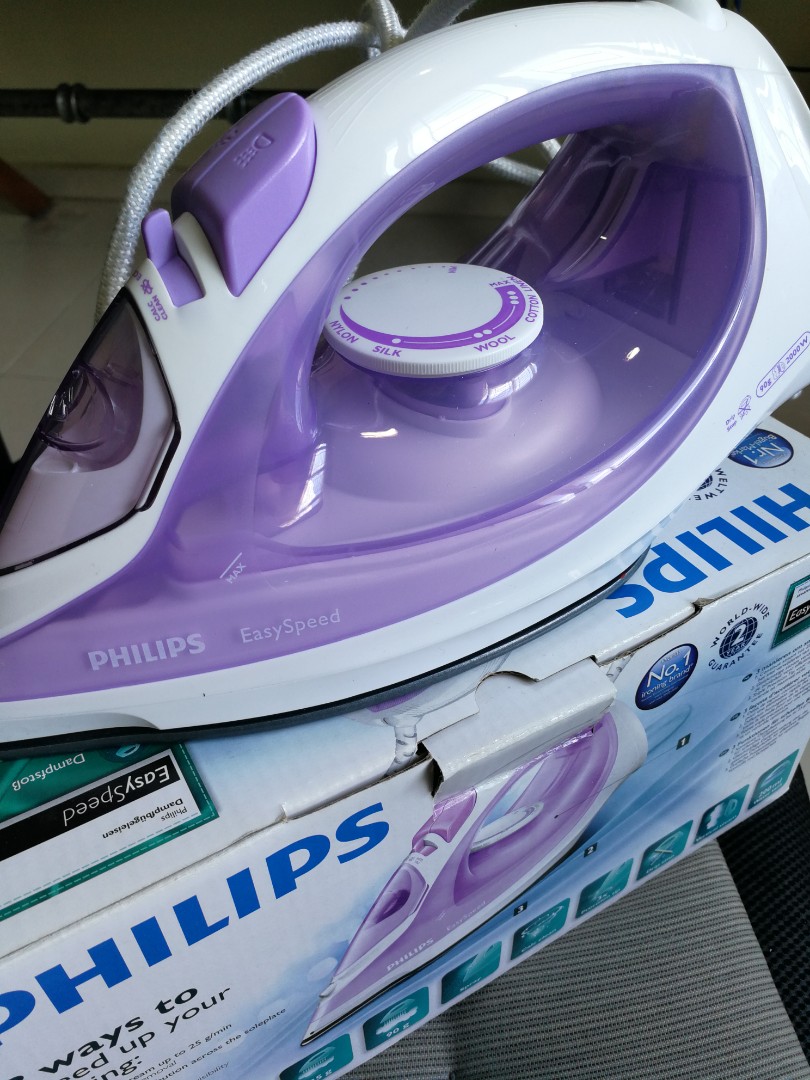 Philips Easy Speed Iron, Furniture & Home Living, Cleaning & Homecare ...