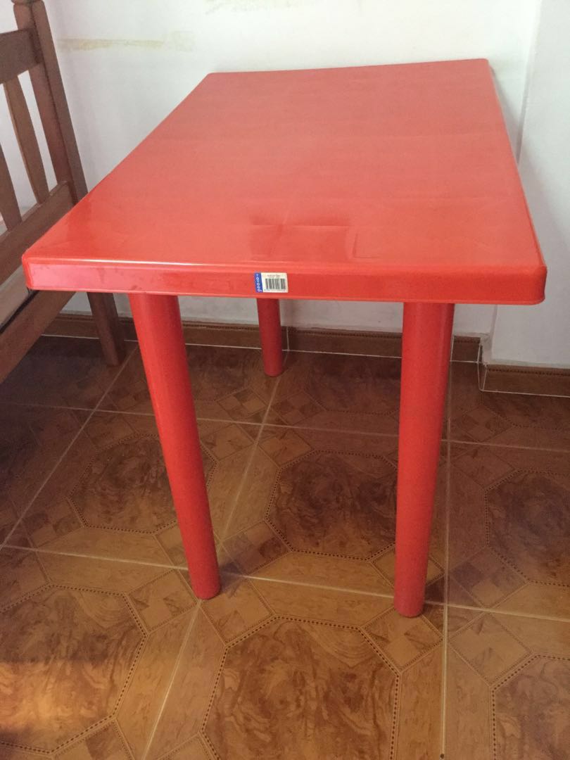 Plastic table, Furniture, Tables & Chairs on Carousell