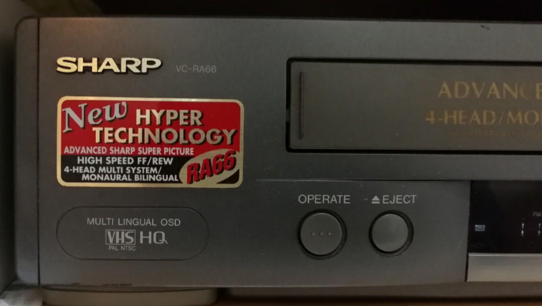 Sharp 錄影機 VHS VC-RA66 PAL NTSC, 家庭電器, 電視 & 其他娛樂, 藍光及播放器 - Carousell