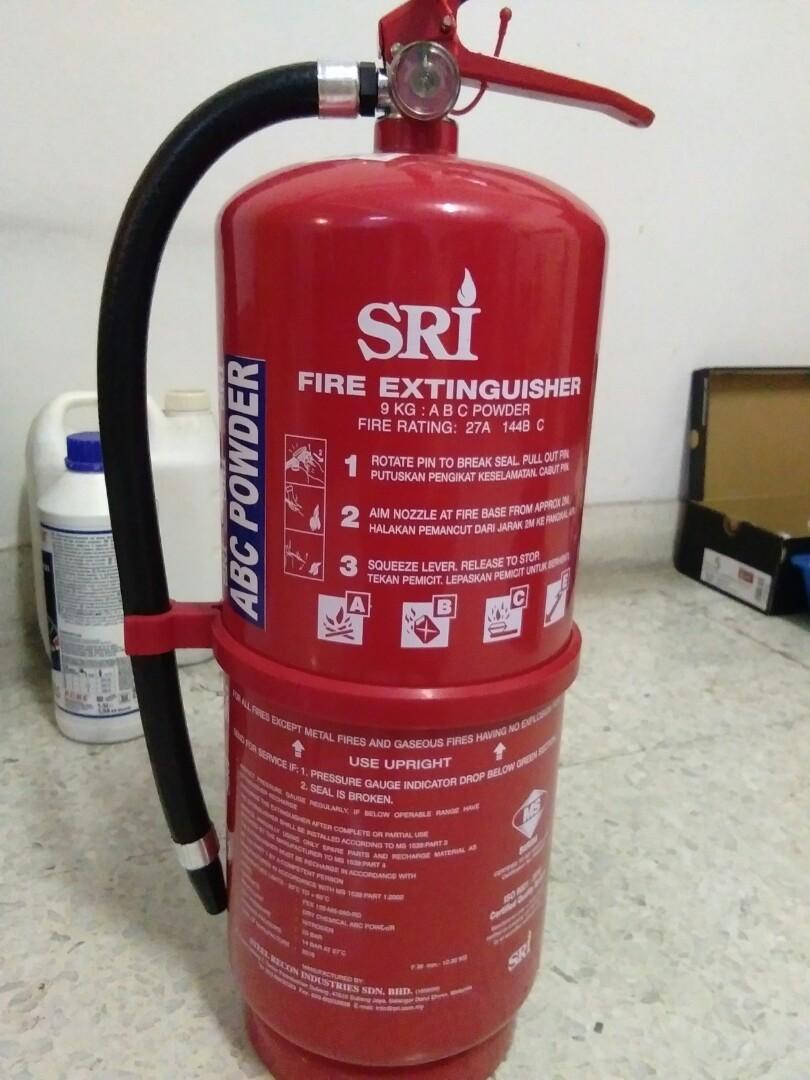 Sri Fire Extinguisher ABC Powder 9kg, TV & Home Appliances, Kitchen ...
