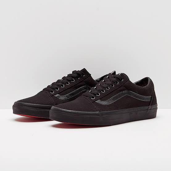 Vans Replica Pure black old school, Women's Fashion, Footwear, Sneakers ...