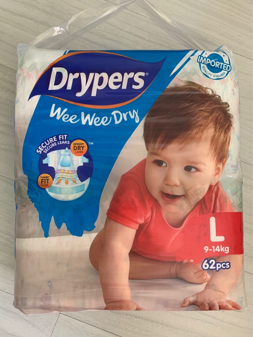 Drypers Wee Wee Dry Tape Diapers, Babies & Kids, Bathing & Changing ...