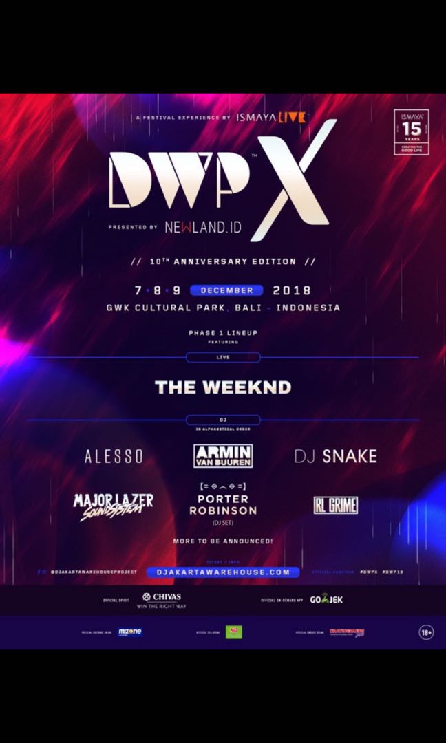 DWP X 2018 ticket (3days GA), Tickets & Vouchers, Event Tickets on ...