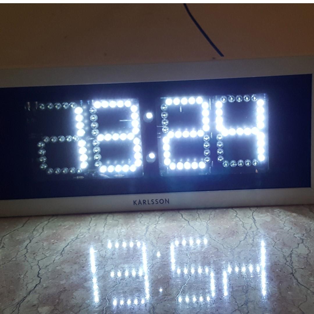 Karlsson Digital LED Clock, Furniture & Home Living, Home Decor, Clocks ...