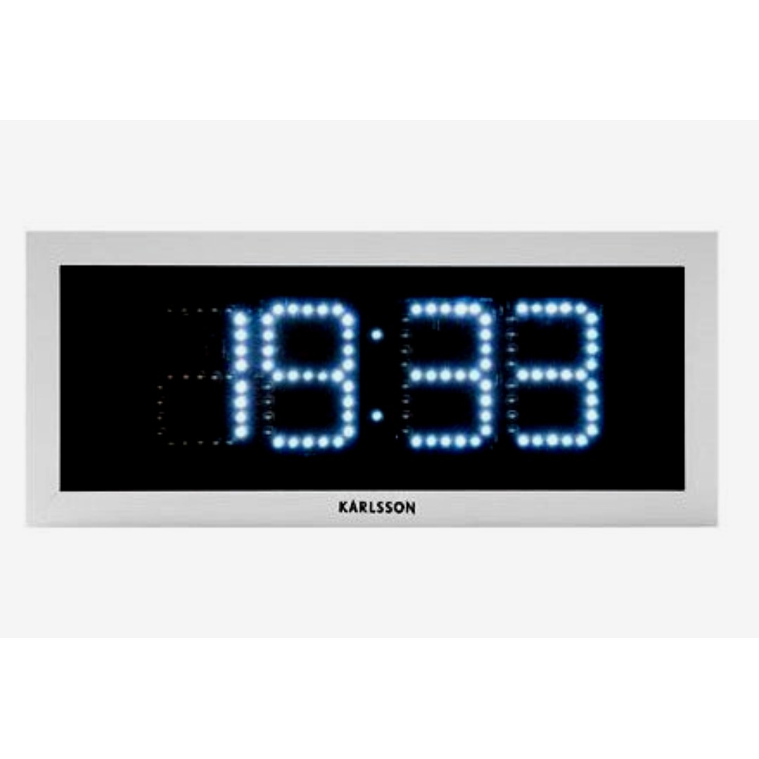 Karlsson Digital LED Clock, Furniture & Home Living, Home Decor, Clocks ...