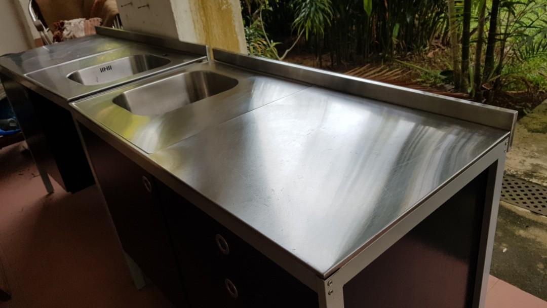 Kitchen counter top (Ikea udden black/stainless steel), Furniture ...