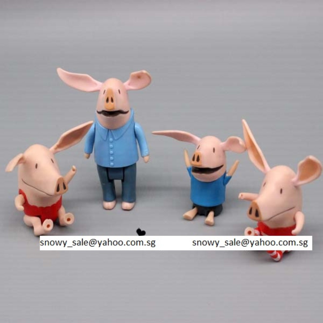 Olivia the Pig Figurines / Cake Toppers (4 Pcs a Set), Hobbies & Toys ...