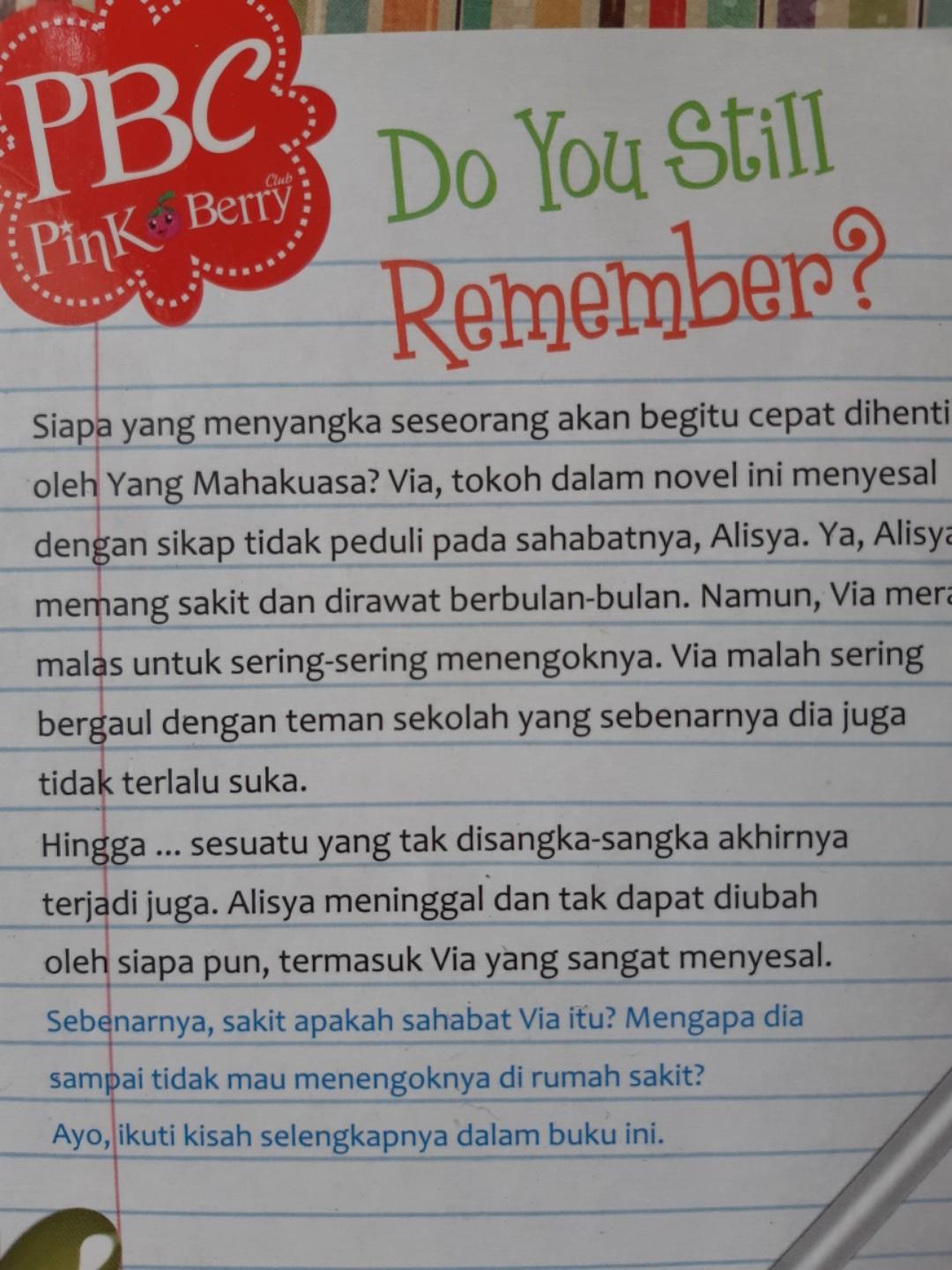 Pink Berry - Do You Still Remember ?, Buku & Alat Tulis, Buku Anak-Anak ...