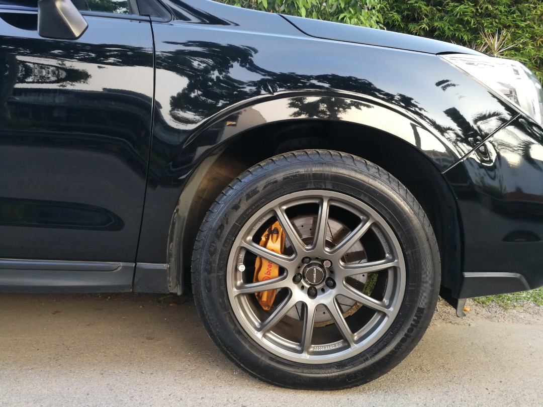 Prodrive GC-010E Forged Rims (5x100) and Sti brembo front brakes, Car ...