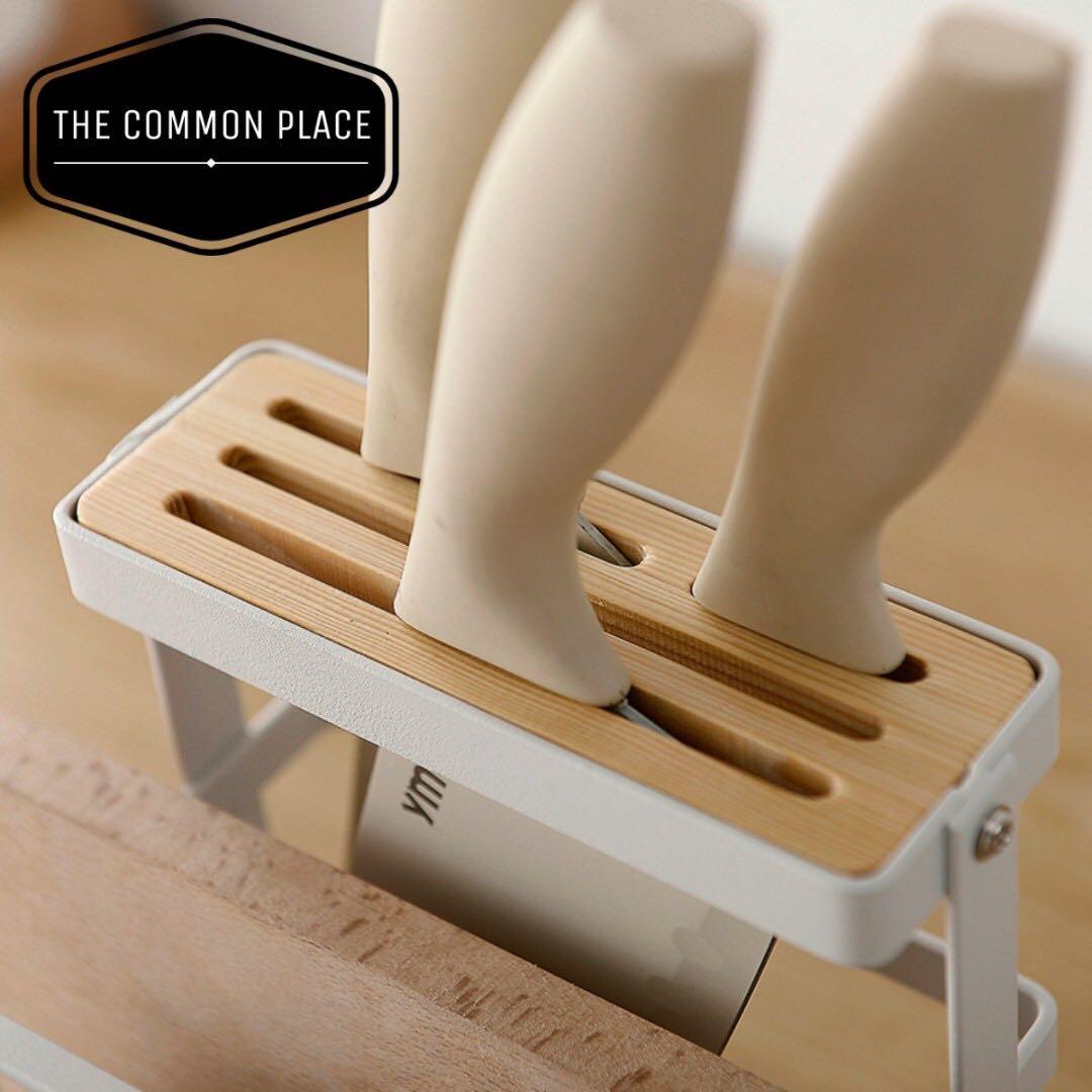 INSTOCK Scandinavian Knife & Chopping Board Wooden Holder Kitchen Stand ...