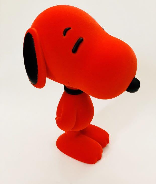Snoopy Flocked Vinyl Figure Red, Everything Else, Others on Carousell