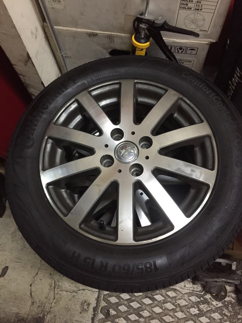 Toyota vios original rims and tyre 185 60 15, Car Accessories, Tyres ...