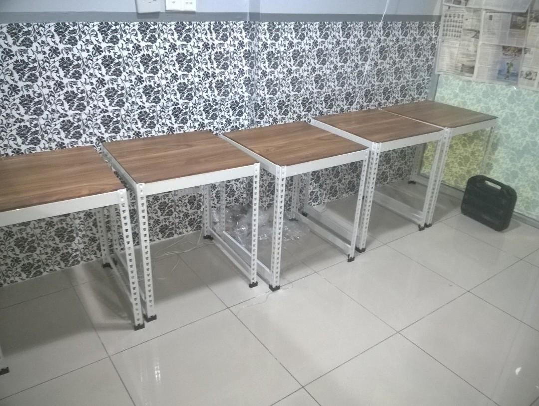 Unik Meja Buat Daripada Rak Besi ( Boltless ) Custom Made, Furniture ...