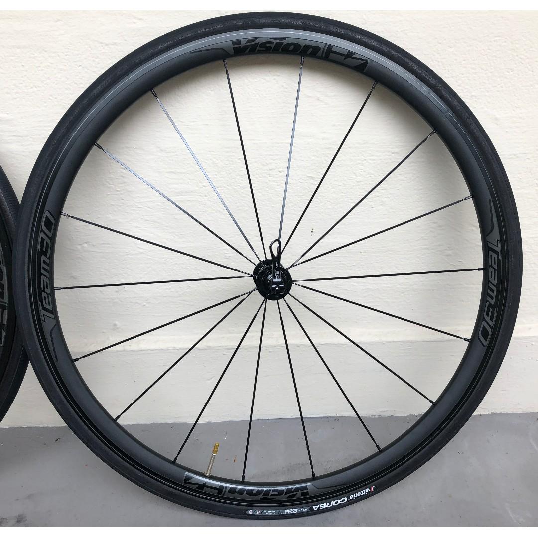 Vision Team 30 Road Rim Brake Wheelset 700C (almost new) Shimano 11spd ...