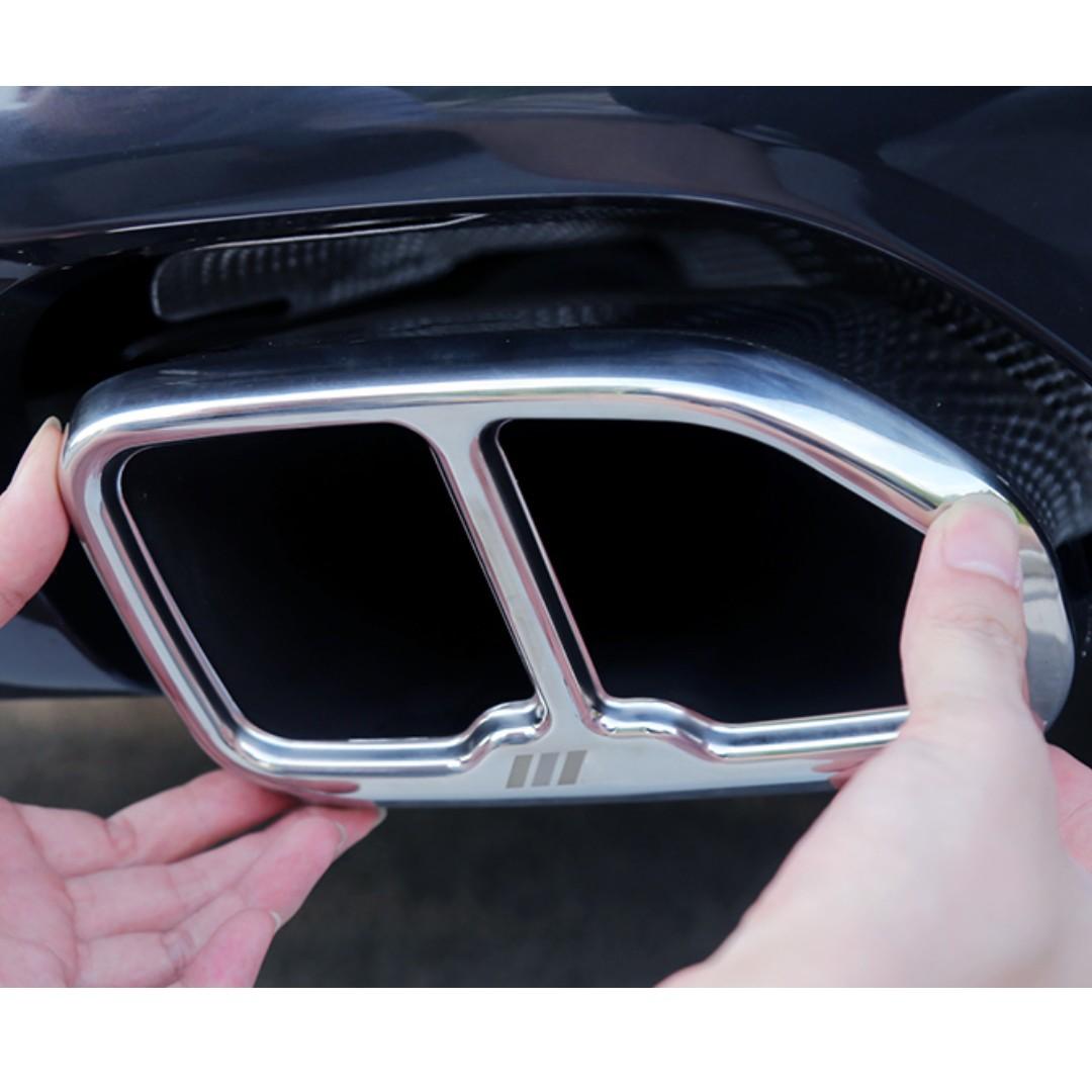 BMW 2018 X3 G01 - ///M- X3 exhaust tip cover Gloss black / Silver ...