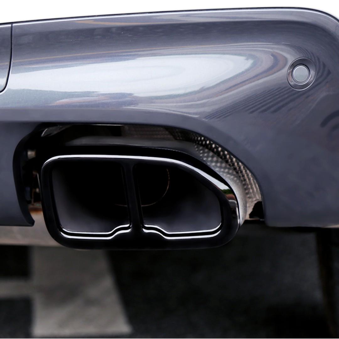 BMW 2018 X3 G01 - ///M- X3 exhaust tip cover Gloss black / Silver ...
