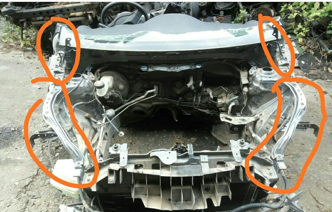 Bracekt bonet depan/upper frame Vios ncp93, Auto Accessories on Carousell