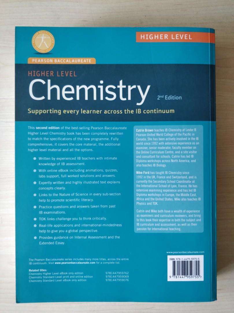Chemistry Higher Level Pearson Baccalaureate 2nd Edition IB, Hobbies ...