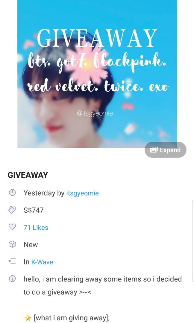 Giveaway repost, Hobbies & Toys, Memorabilia & Collectibles, K-Wave on ...