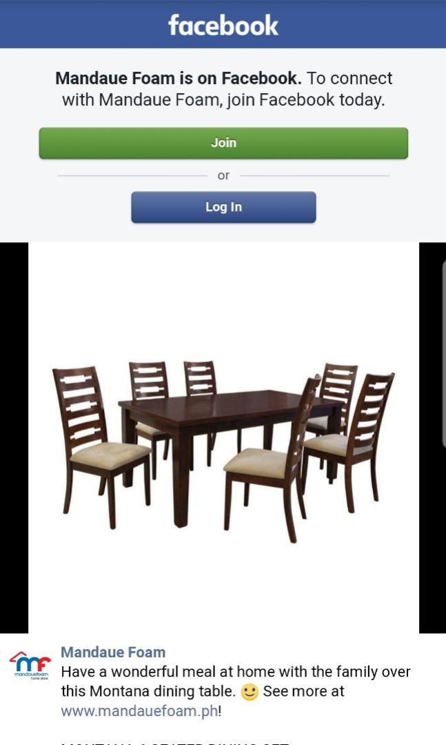 Mandaue Foam Dining Table set 6 seater, Furniture & Home Living ...