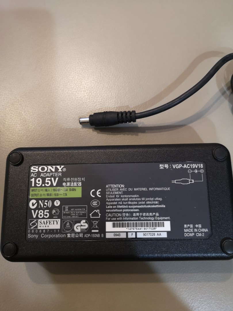 Original Sony AC Adaptor, Computers & Tech, Parts & Accessories, Cables ...