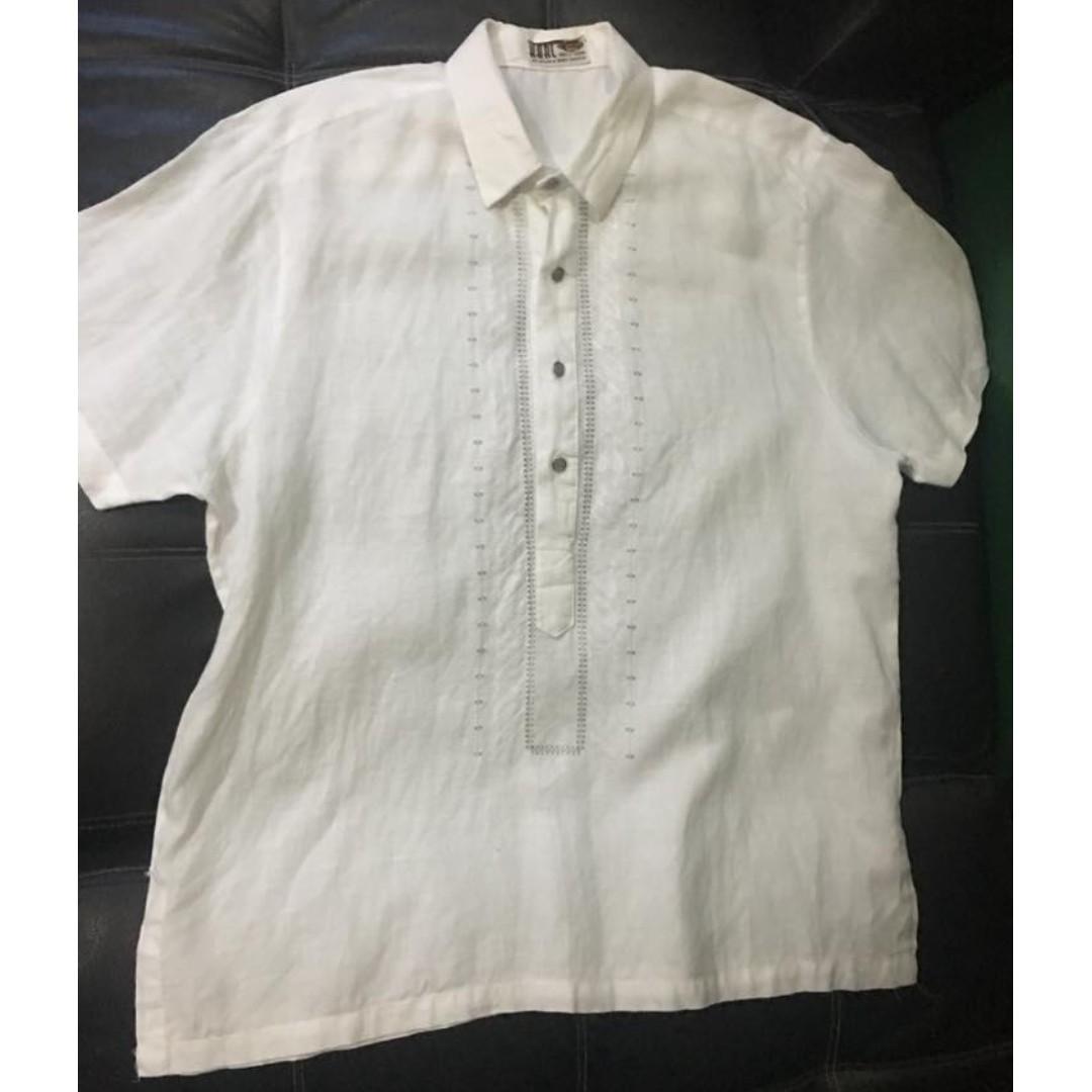 Polo Barong Gusot Mayaman, Men's Fashion, Tops & Sets, Formal Shirts on ...