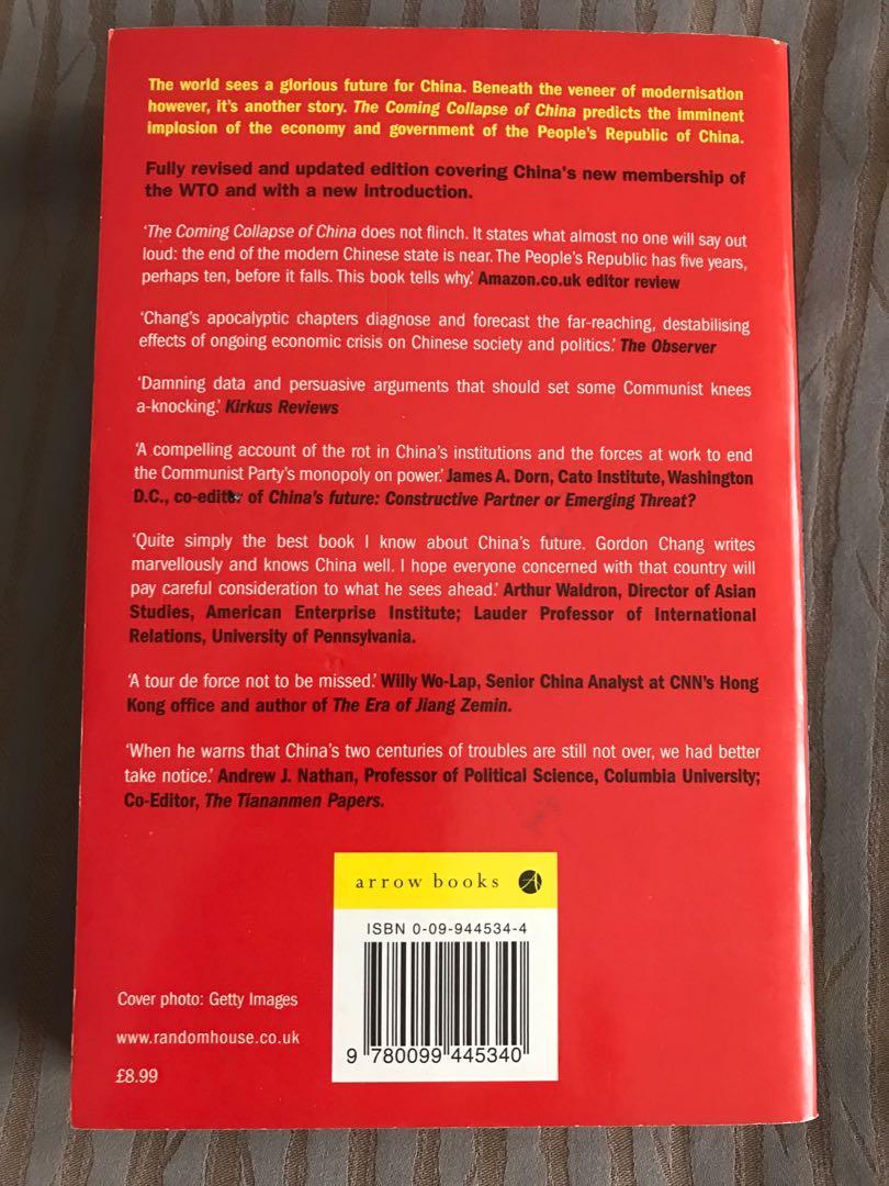 The Coming Collapse of China by Gordon G Chang, Hobbies & Toys, Books ...