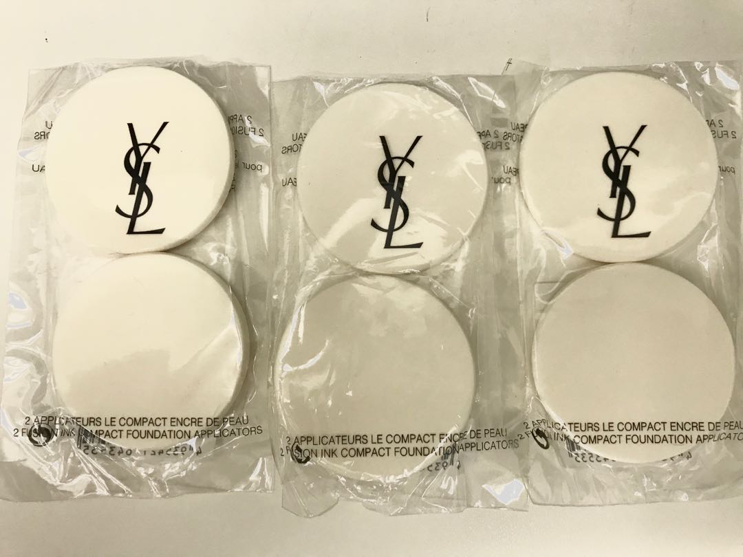 YSL Foundation Sponges for Fusion Ink Compact, Beauty & Personal Care ...