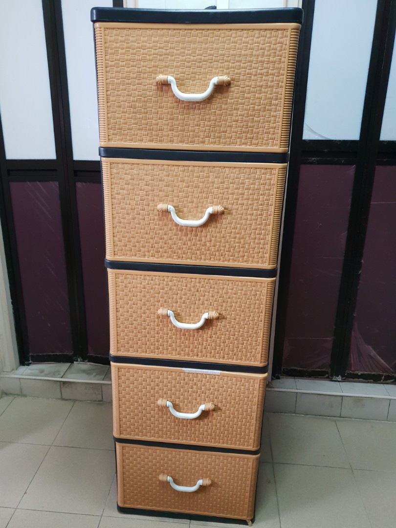5 stack large plastic drawers/storage, Furniture & Home Living, Home ...
