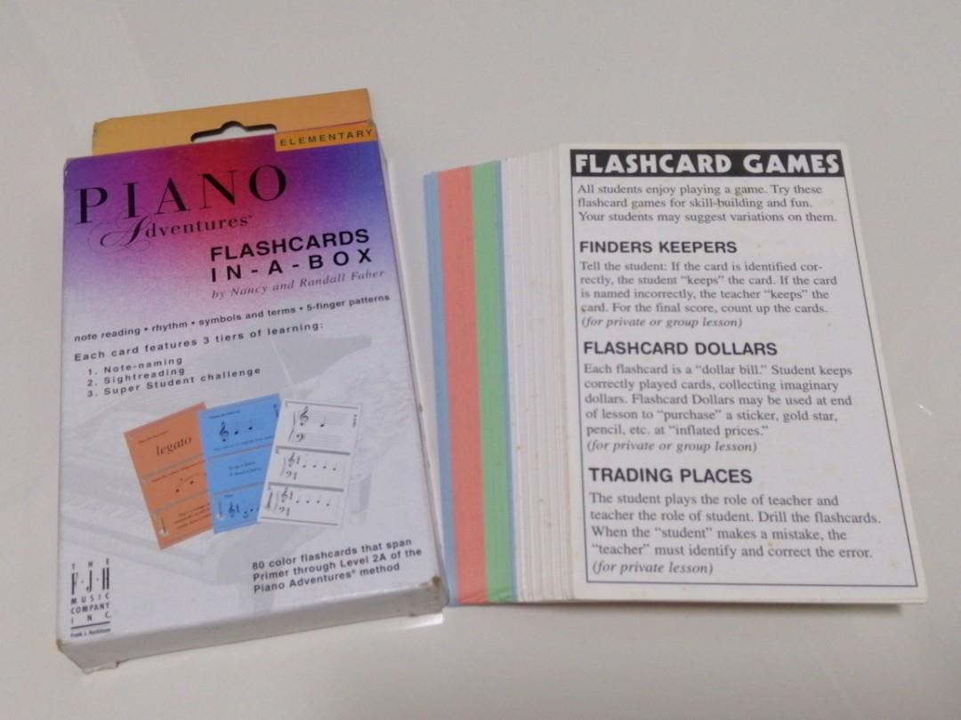 Elementary Piano adventures flashcards in a box by Nancy and Randall ...