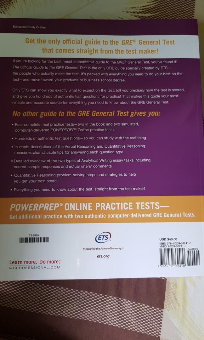 ETS The official Guide to the GRE General Test 3rd edition (latest ...