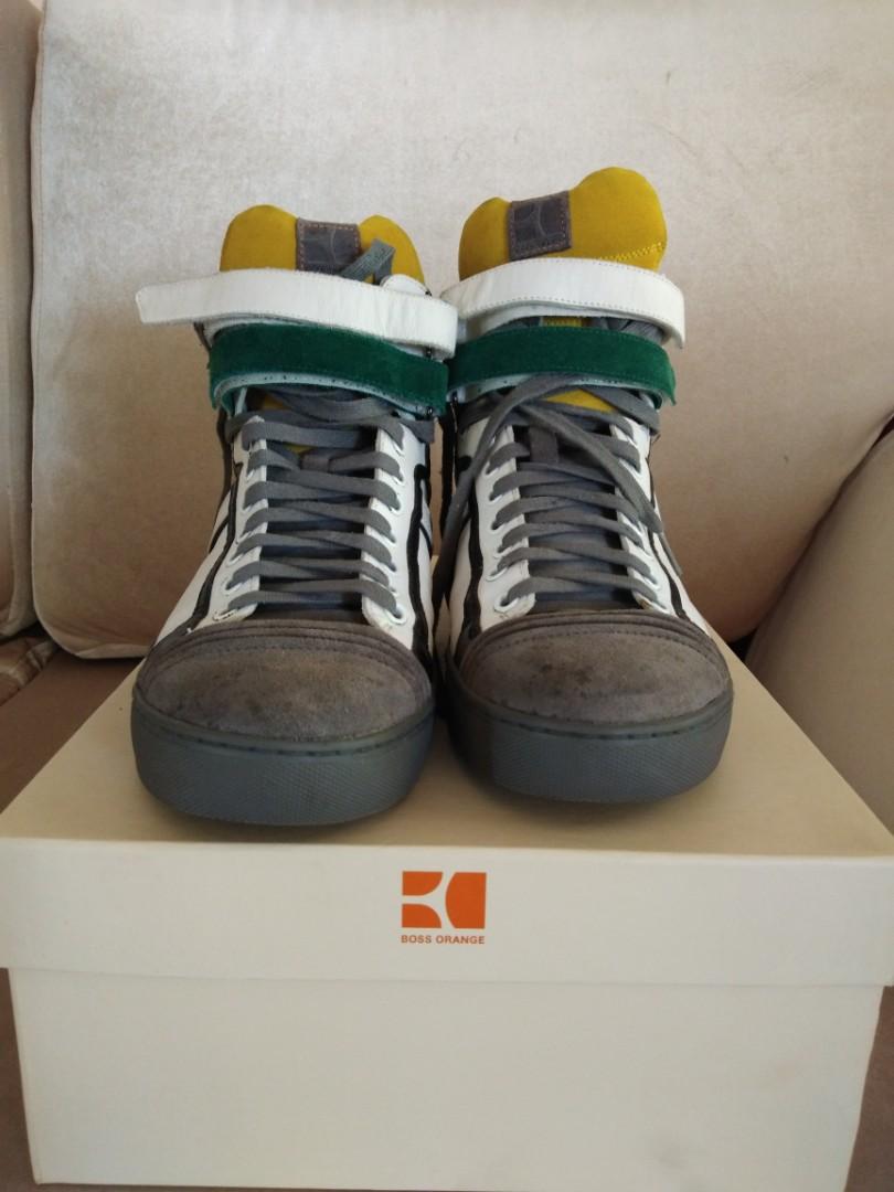 Hugo Boss High Cut Sneakers, Men's Fashion, Footwear, Sneakers on Carousell