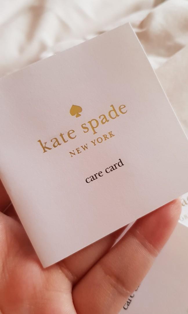 Kate spade original care card. Ori, Serba Serbi, Others di Carousell